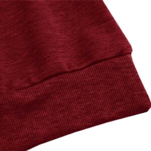 lymanchi Women Off Shoulder Sweatshirt Wide Neck Long Sleeve Slouchy Pullover Top 107 Wine Red 2X