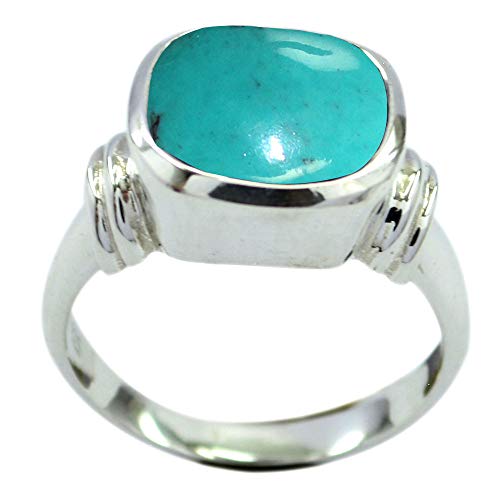 CHOOSE YOUR COLOR Natural Gemstones Silver Rings For Men & Women Chakra Healing Jewelry Gift Cusion Shape