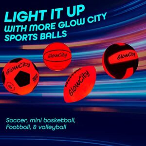 GlowCity LED Light-Up Basketball – Size 6, 28.5-inch, Official Size Women’s Basketball, Good for Pre-Teens Too – Impact Activated Glow-in-The-Dark, Nylon Wound Durability, Batteries Included