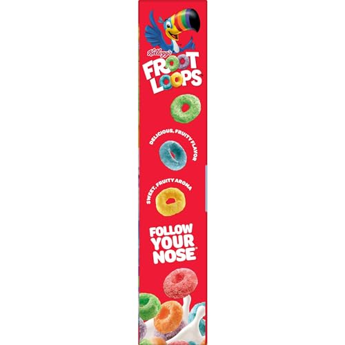 Kellogg's Froot Loops Cold Breakfast Cereal, Kids Cereal, Family Breakfast, Original, 10.1oz Box (1 Box)