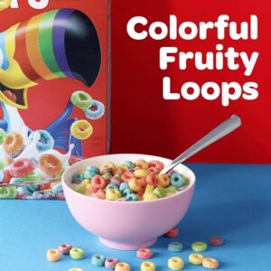 Kellogg's Froot Loops Cold Breakfast Cereal, Kids Cereal, Family Breakfast, Original, 10.1oz Box (1 Box)