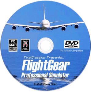 flightgear flight simulator 2023 x flight sim plane & helicopter including 600+ aircraft dvd cd disc standard edition compatible with microsoft windows 11 10 8.1 8 7 vista pc & mac os