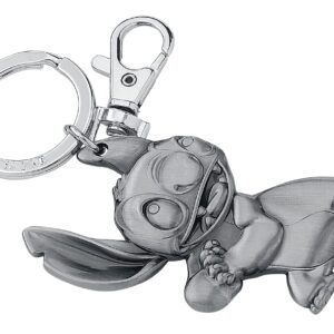 Disney Stitch Pewter Key Ring Silver, 3"