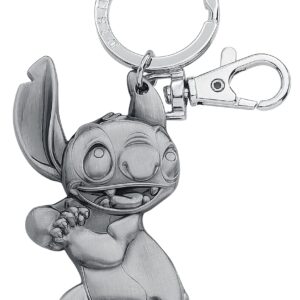 Disney Stitch Pewter Key Ring Silver, 3"