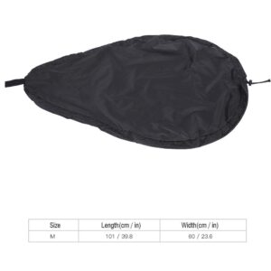 Vbestlife Universal Kayak Cockpit Drape Adjustable Waterproof Seal Cockpit Cover Fit Blocking Kayak Canoe Cockpit Cover Protector Black (M)