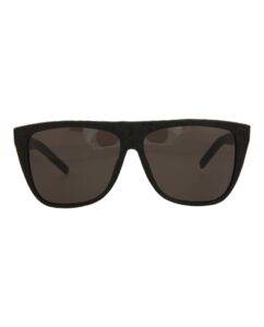 saint laurent square/rectangle sunglasses black black grey luxury eyewear made in italy acetate frame designer fashion for everyday luxury