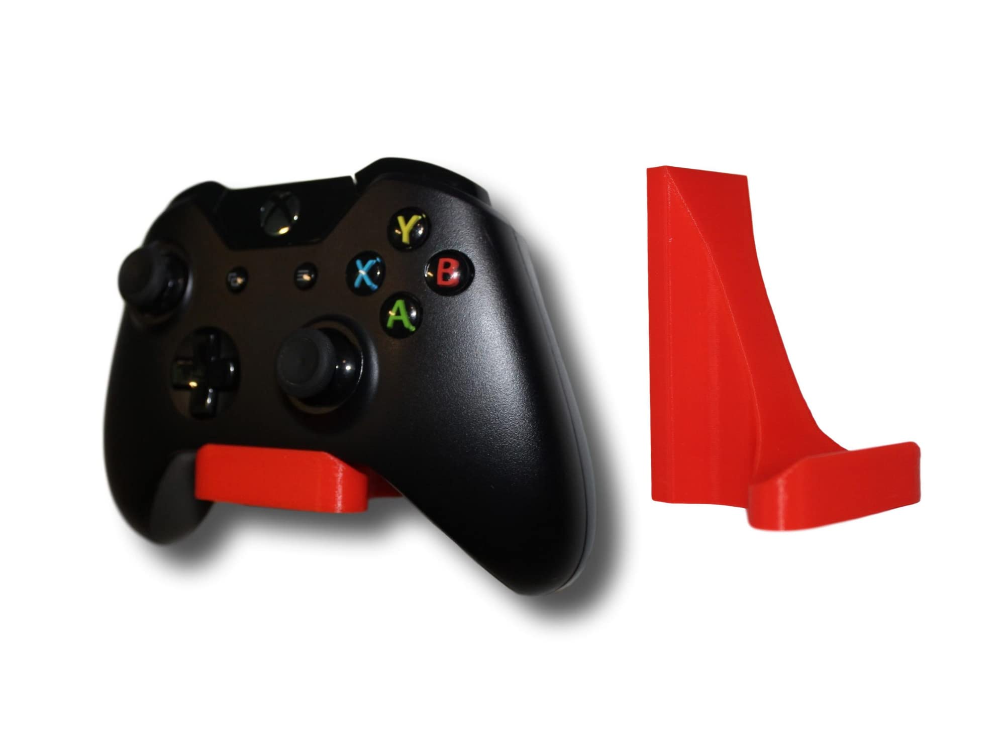 3DLASERSLAB Damage-Free Controller Wall Mount Kit for Xbox One (1-Pack), Microsoft, Easy Install, 3M Command Strip Included (Red, 1)