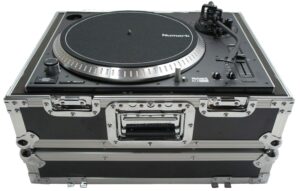 harmony audio cases hc1200bmkii compatible with technics 1200 flight foam lined turntable custom case