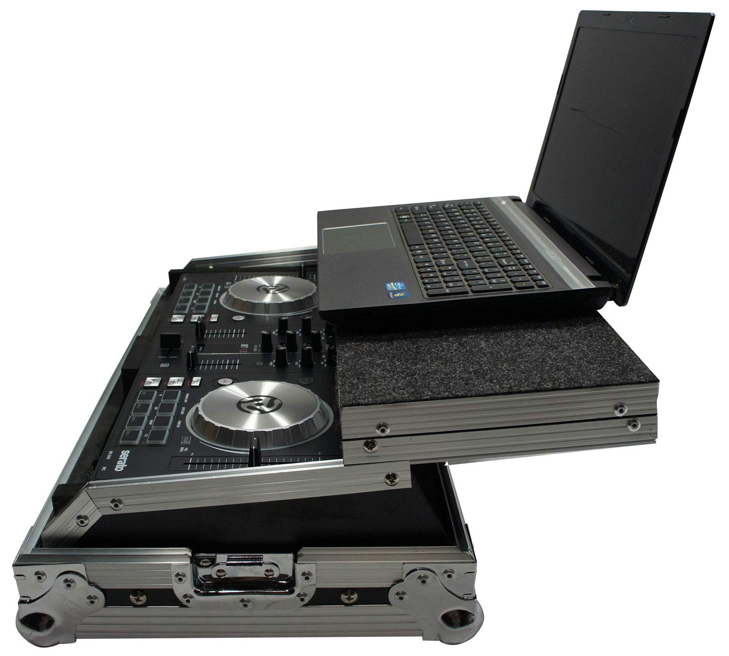 Harmony Audio HCMIXTRACKPRO3LT Flight Glide Laptop Stand DJ Case Compatible with Mixtrack Platinum