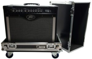 harmony audio hcgc12c universal 1x12 electric guitar combo amp rolling flight case