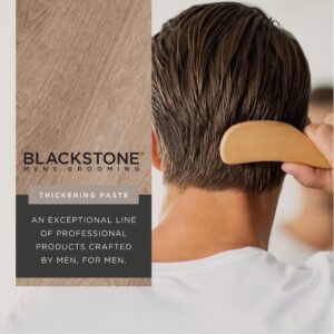 Blackstone Men's Grooming Thickening Fiber Paste Gel for Hair Styling - Adds Volume with Pliable Hold & Matte Finish | Paraben & Cruelty Free | Made in USA, Sandalwood (4 oz)