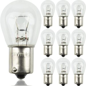 Diximus Pack of 10 Bulbs 1141 S8 Low Voltage Landscape Light Bulbs 12V 18W BA15s Bayonet 18W Lamp