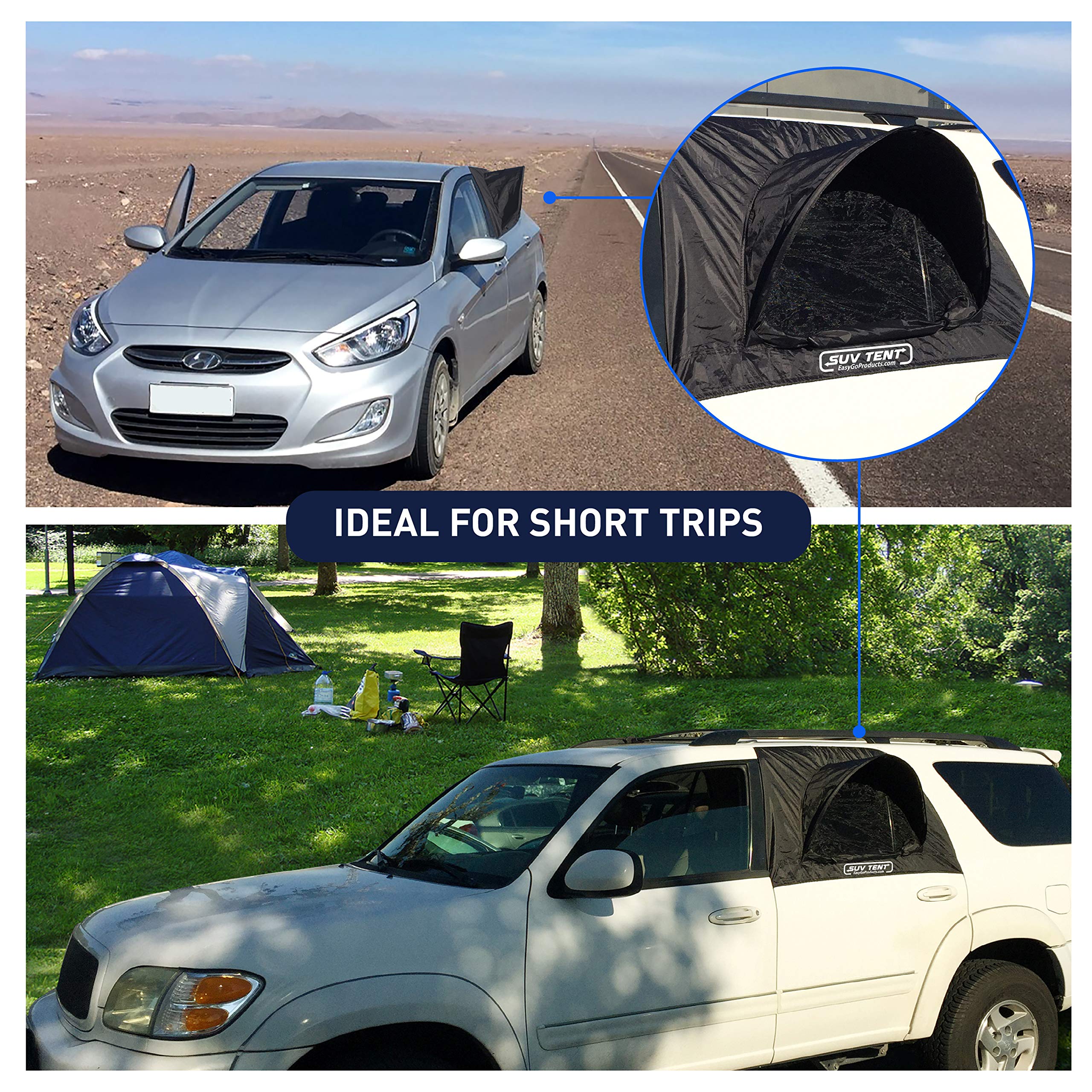 SUV Tent Car Camping Tent Tent Works as Vent, Bug Guard and Sun Screen Canopy - Great Car Camping Accessory