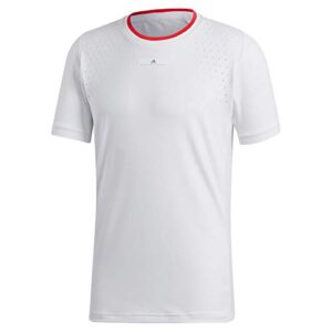 adidas by stella mccartney men's court tennis tee, white, x-large