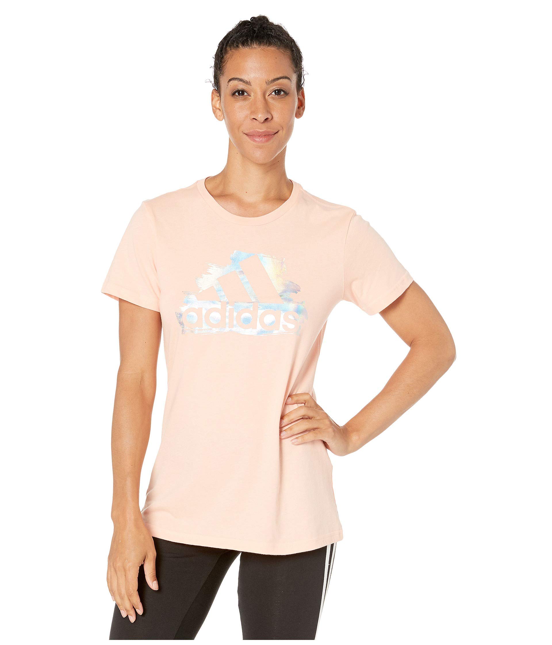 adidas See U Short Sleeve Tee, Glow Pink, X-Small