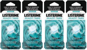 listerine ready tabs clean mint flavor sugar-free, 32 chewable tablets