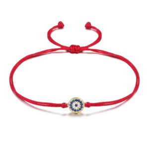 evil eye bracelets adjustable charm lucky protection spiritual kabbalah red/black string thread bracelet anklet with evil eye/hamsa jewelry for women men baby friendship