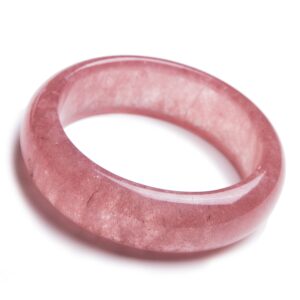 genuine jewelry bracelet natural strawberry quartz crystal gemstone bangle inner diameter 57mm