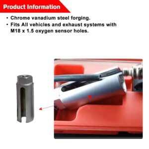 A ABIGAIL 5 PCS Automotive O2 Oxygen Sensor Socket Offset Wrench Remover Tool and Thread Chaser Tool