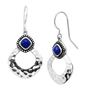 silpada 'atacama' natural lapis drop earrings in sterling silver