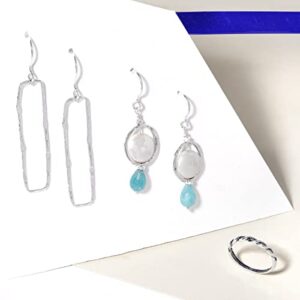 Silpada 'Josephine' Freshwater Cultured Pearl, Blue Quartz and Hematite Drop Earrings in Sterling Silver