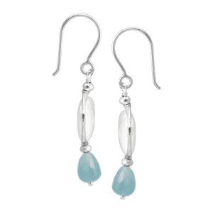 Silpada 'Josephine' Freshwater Cultured Pearl, Blue Quartz and Hematite Drop Earrings in Sterling Silver