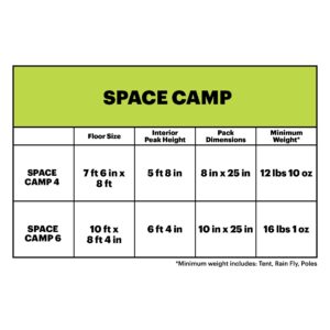 Eureka! Space Camp 4 Person, 3 Season Camping Tent