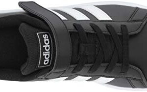 Adidas unisex child Grand Court - Kids Tennis Shoe, Black/White/White, 10.5 Little Kid US