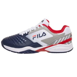 fila men's axilus 2 energized sneaker, white navy red, 8.5