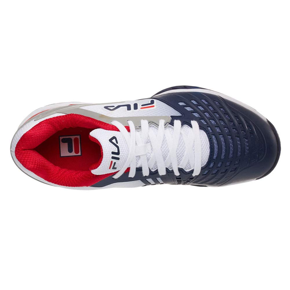 FILA Men's AXILUS 2 Energized Sneaker, White Navy RED, 8.5