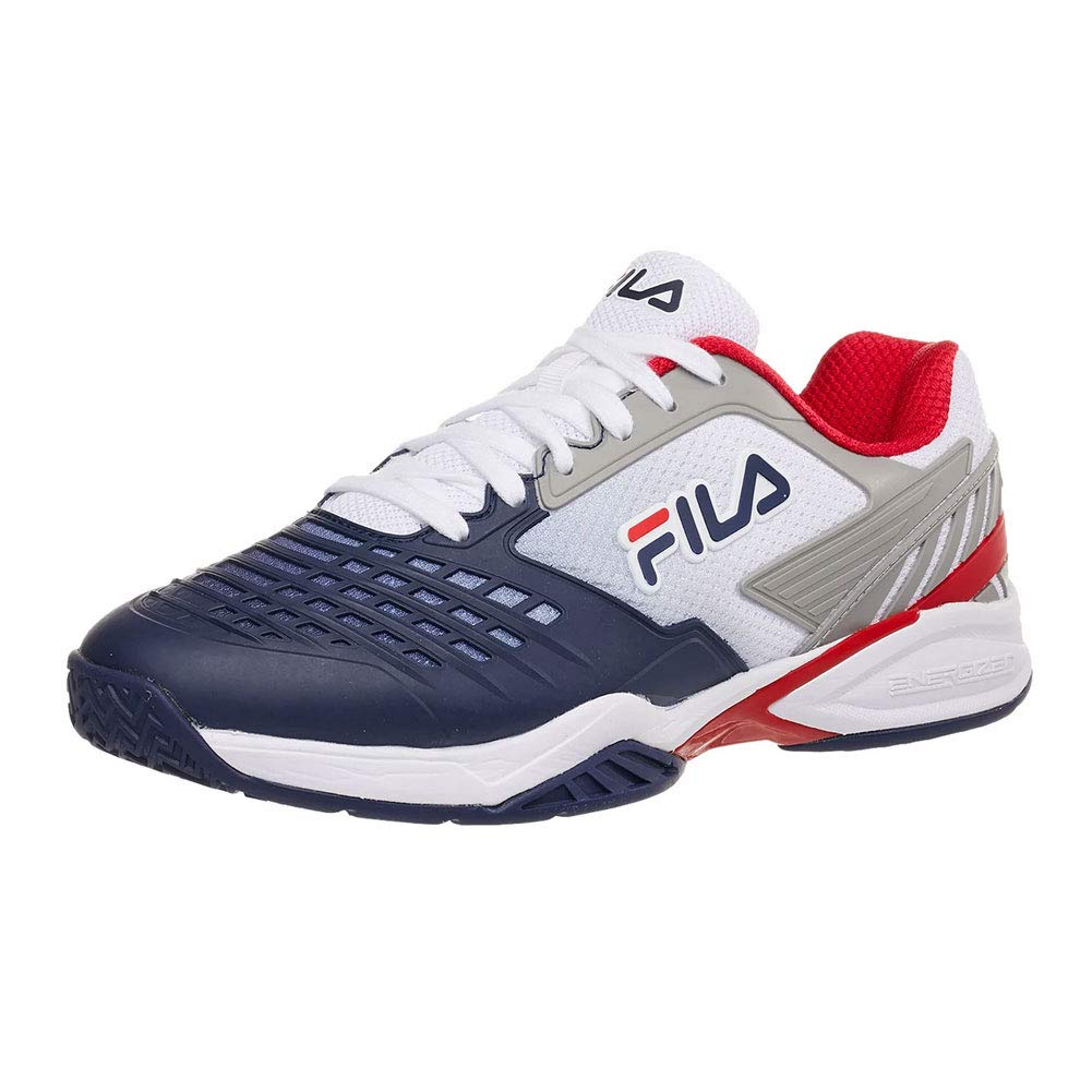 FILA Men's AXILUS 2 Energized Sneaker, White Navy RED, 8.5