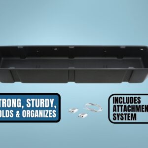 RHA Under Seat Storage 2015-2024 SuperCrew Fits Ford F-150, 2017-2024 Super Duty F-250/F-350 Crew Cab Upgraded Rear Underseat Box Black Organizer (WITHOUT OEM Floor Mounted Flip-up Storage)