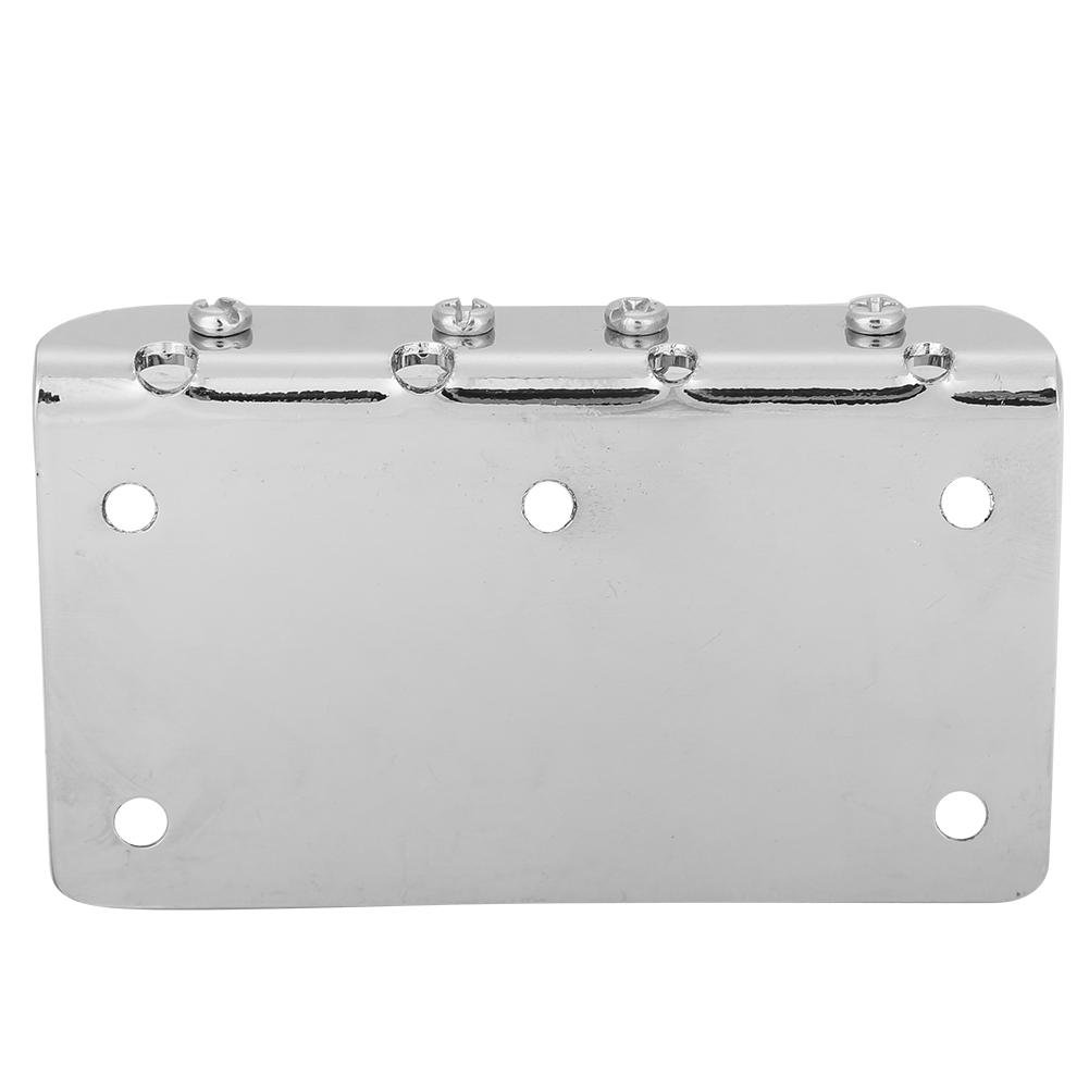 4 String Hardtail Bridge, Bass Bridge Saddles for Fender Precision 4 Saddle Hardtail 80mm Metal Tailpiece Electric Bass Bridge Replacement Accessory(Silver)