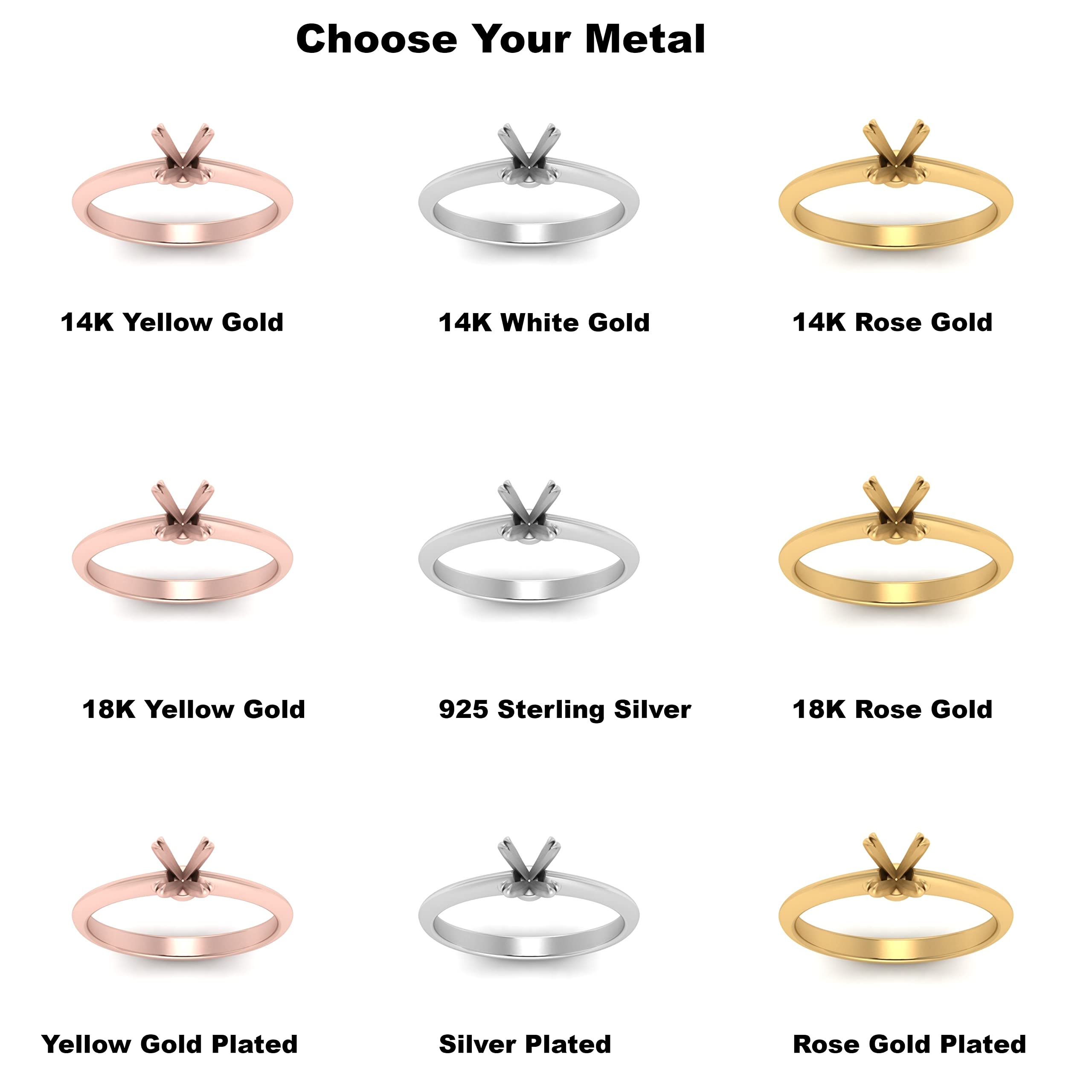 55Carat CHOOSE YOUR COLOR Natural Gemstone Sterling Silver Band Ring For Women Friendship Love Size 4-13