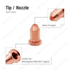 Extened Electrode 192048 Nozzle 40A Tip 192052 for Miller ICE-40T / ICE-40TM Torch Kit 40pcs