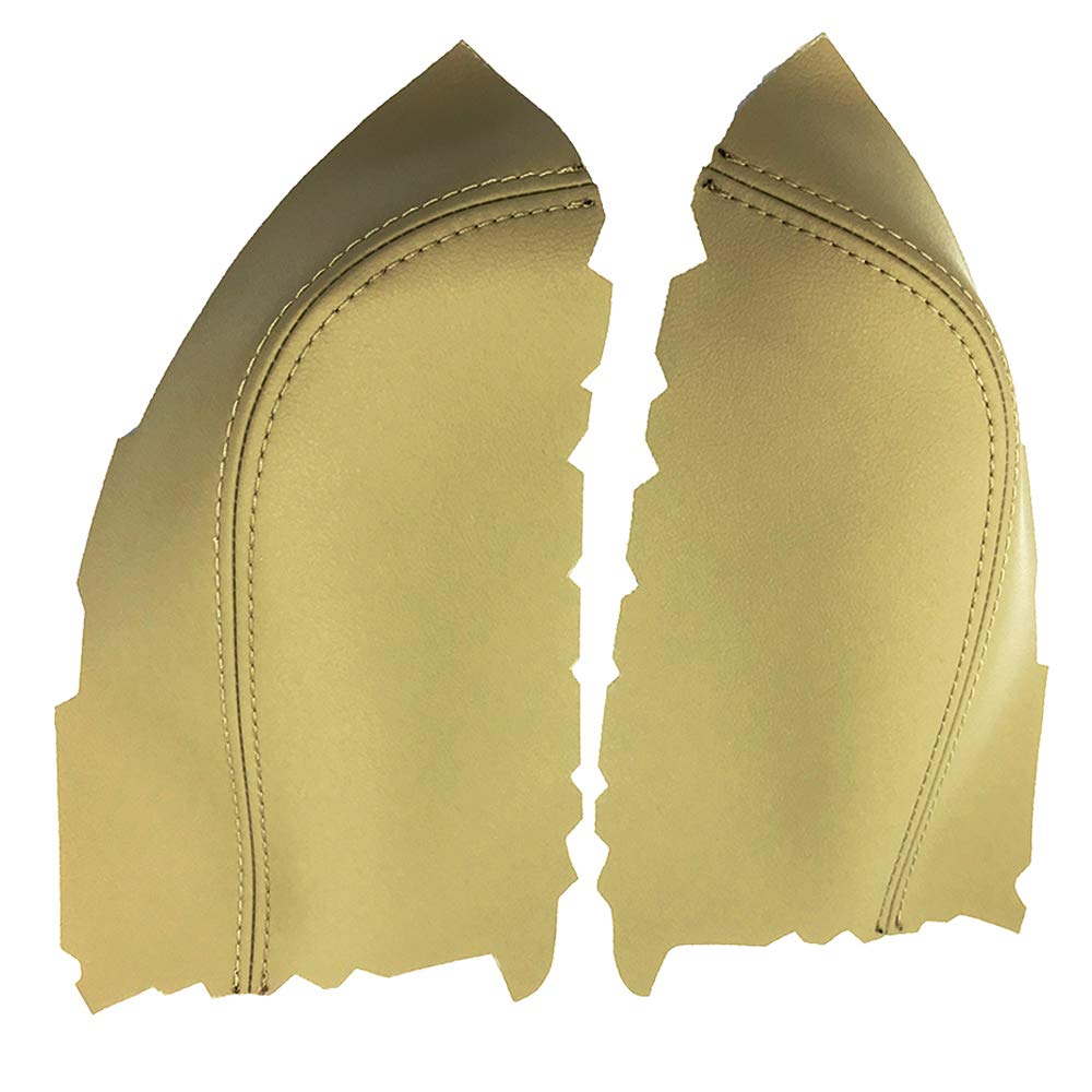 DSkoiph Armrest Synthethic Leather Cover Fit for Honda Pilot 09-13 (Front Door Panel Armrest Cover, Beige)