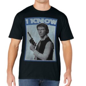 Star Wars Han Solo Iconic Unscripted I KNOW Disney+ T-Shirt