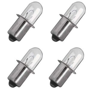 HASMX 4-Pack 18V Xenon Bulb Replacement for Ryobi Flashlight Work Lights 18 Volt Bulbs ONE+ Cordless