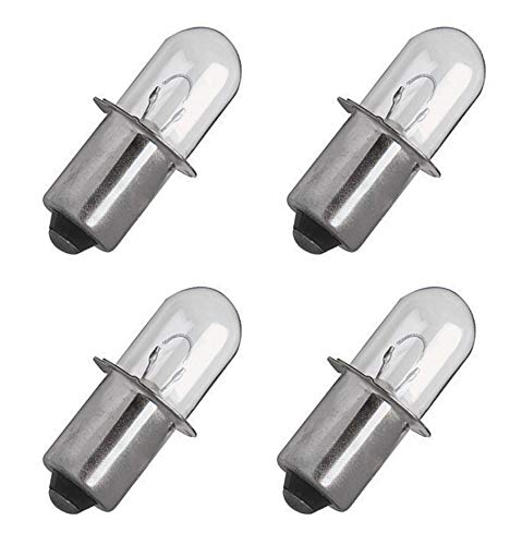 HASMX 4-Pack 18V Xenon Bulb Replacement for Ryobi Flashlight Work Lights 18 Volt Bulbs ONE+ Cordless