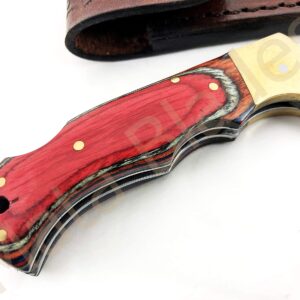 MATA BLADES 6.75 INCH MB0018 Handmade Damascus Folding Hunting Knife