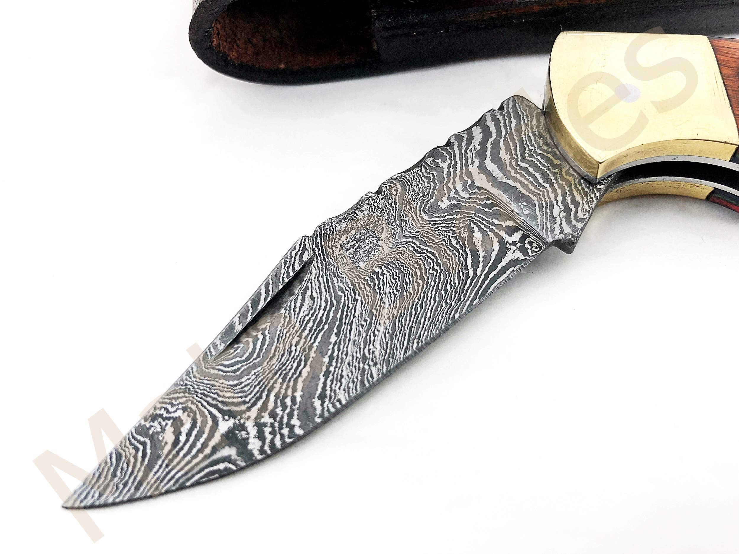 MATA BLADES 6.75 INCH MB0018 Handmade Damascus Folding Hunting Knife