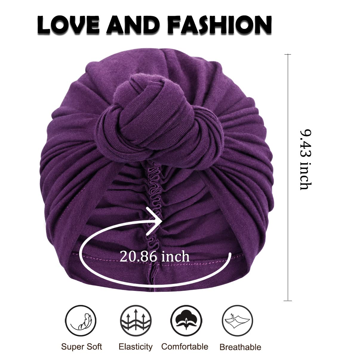 Women Turbans and Head Wraps, Skull-Caps, African Turban Flower Knot Pre-Tied Bonnet Beanie Cap for Women