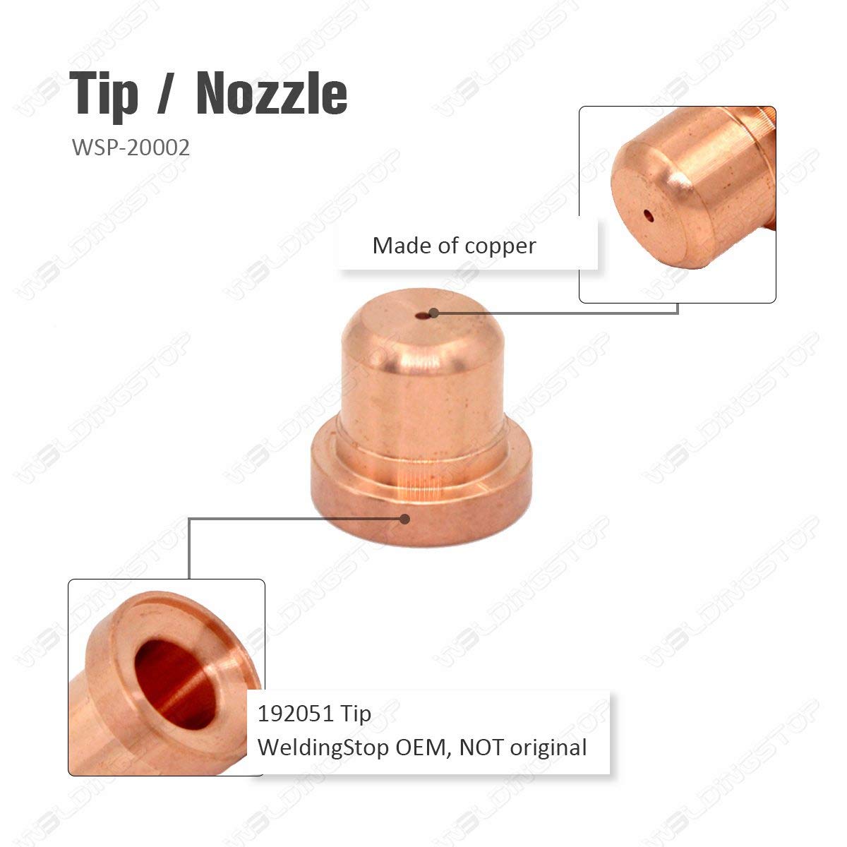 192047 Plasma Electrode 192051 Nozzle/Tip for Miller ICE-50C Plasma Cutting Torch Consumables Kit 20pcs