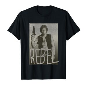 Star Wars Han Solo REBEL Portrait Graphic T-Shirt T-Shirt