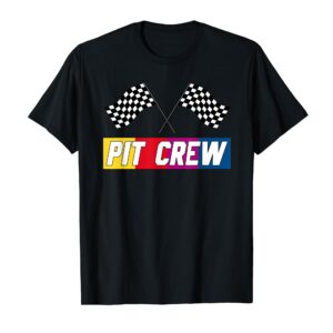 Pit Crew T Shirt for Hosting Race Car Parties Parents Pit