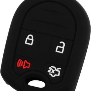 KeyGuardz Keyless Entry Remote Car Key Fob Outer Shell Cover Soft Rubber Protective Case for Ford Lincoln CWTWB1U793