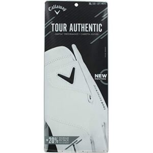 Callaway Golf Tour Authentic Glove (Worn on Left Hand, Standard, XX-Large, White 2019)