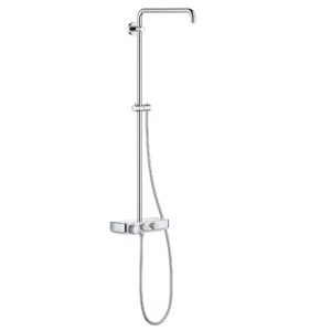 grohe 26511000 euphoria smartcontrol mono shower system with thermostat for wall mount, starlight chrome