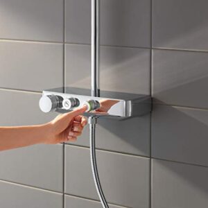 GROHE 26511000 Euphoria SmartControl Mono Shower System with Thermostat for Wall Mount, Starlight Chrome