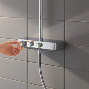 GROHE 26511000 Euphoria SmartControl Mono Shower System with Thermostat for Wall Mount, Starlight Chrome